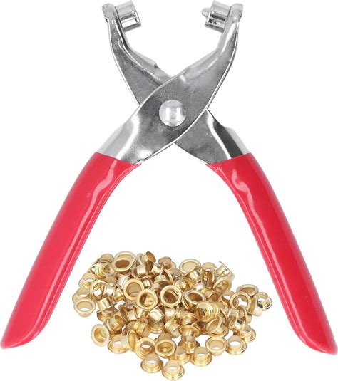 Grommet Tool Kit Handheld Press Grommet Pliers With 100pcs 4mm Eyelets Manual