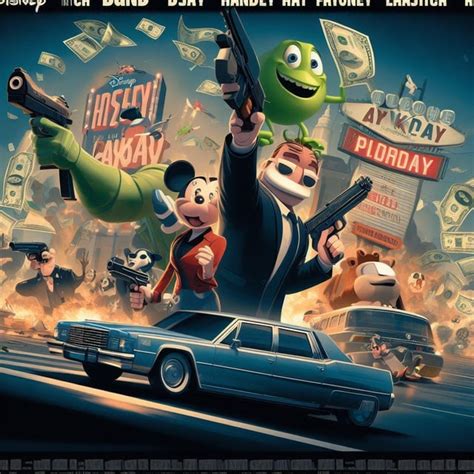 Asked Bing Ai To Make A Disney Pixar Movie Poster About Payday 2 R