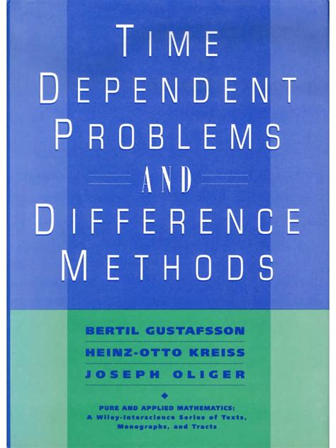 time dependent problems and difference methods pdf