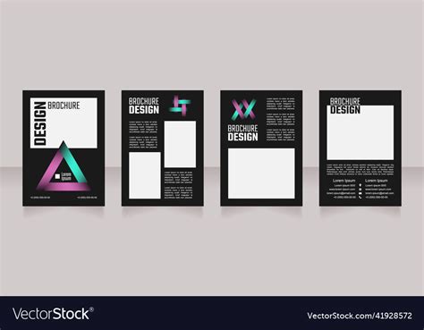 Programming Blank Brochure Design Royalty Free Vector Image