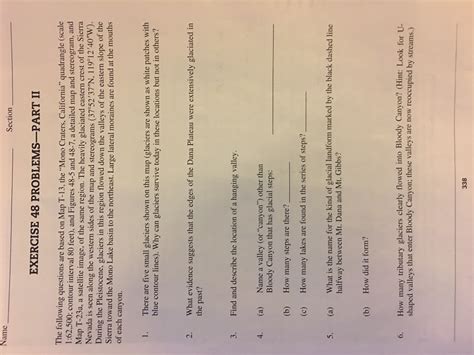 Solved Name Section Exercise 48 Problems Part Ii The