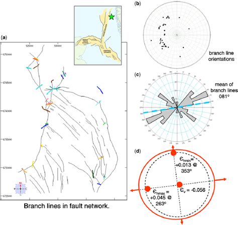 A Fault Pattern And Extracted Branch Lines From A 3d Seismic Survey
