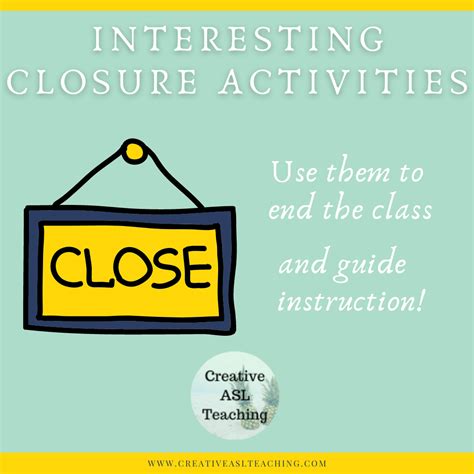 Interesting Closure Activities For The Language Classroom Creative