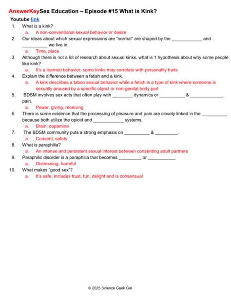 Crash Course Sex Education Episode15 By Science Geek Gal Tpt