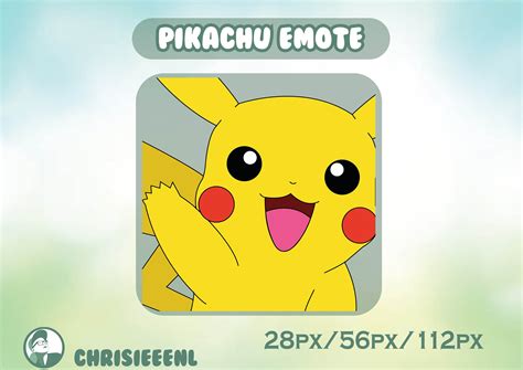 Pikachu Emote Instant Download Etsy
