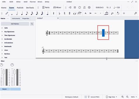 Mu4 Issue Playing Area And Selected Area On Score View Looks Bold