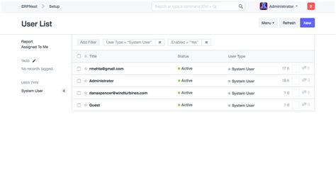 Erpnext Tutorials Users In Erpnext