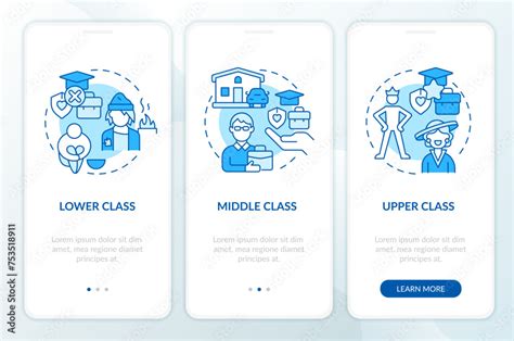 Class Structure Blue Onboarding Mobile App Screen Social