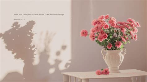 성경 컴퓨터 데스크탑 배경화면 잠언 16장 9절 개역개정 Niv 보배합 Bobaehap