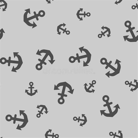 Anchor For Vessel Solid Seamless Pattern Marine Port Theme Vector