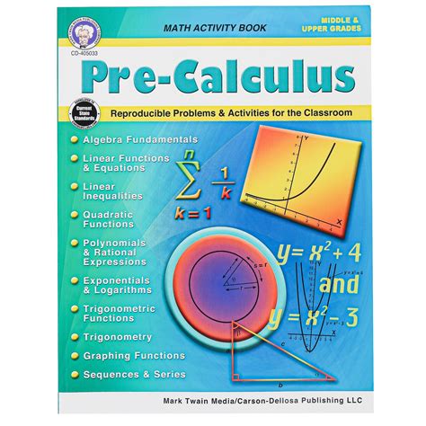 Pre Calculus Reproducible Work Book Grades 6 To 12 Mardel 3946522