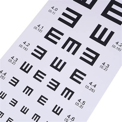 1pc Standardized Eye Chart Visual Testing Chart Fo Grandado