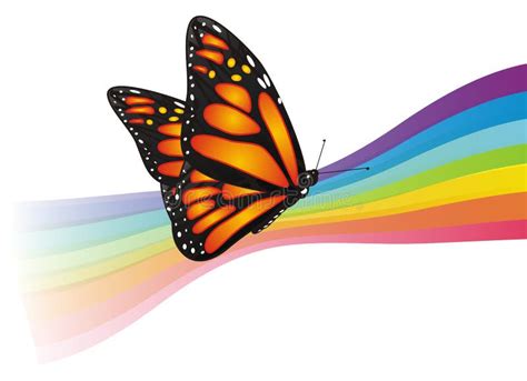 Rainbow Monarch Butterfly Stock Vector Illustration Of Isolated 92590029