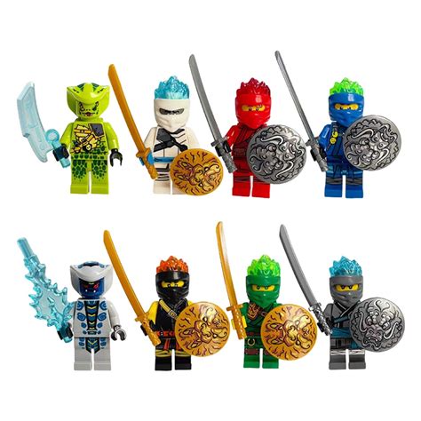 Fddxhl 8pcs Ninjago Minifigures Set Ninja Action Figures Building