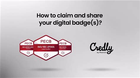 How To Claim And Share Your Pecb Digital Badges Youtube
