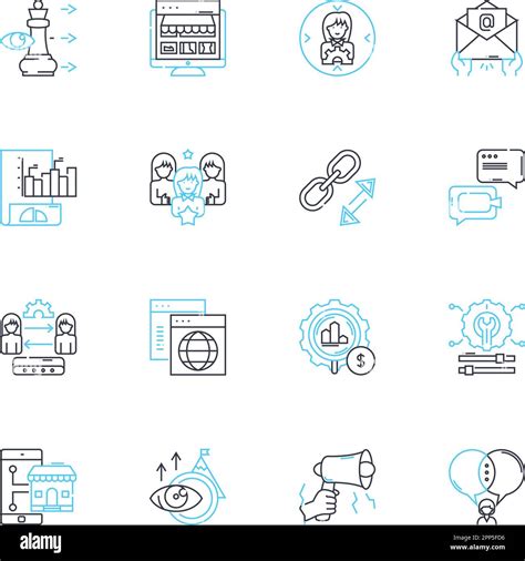 Digital Sales Linear Icons Set E Commerce Automation Analytics