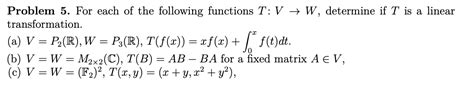 Solved Problem For Each Of The Following Functions T VW Chegg Com