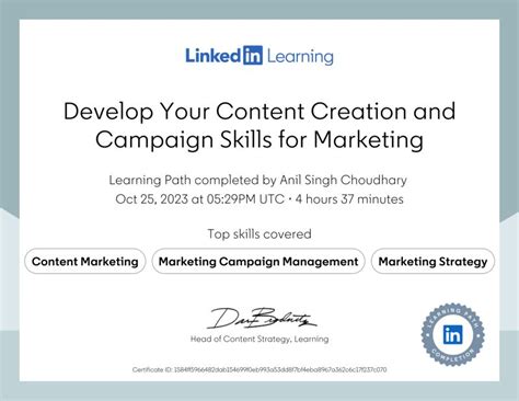 Anil Singh Choudhary On Linkedin Certificate Of Completion