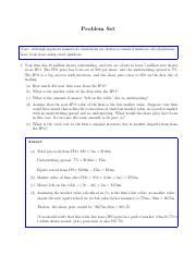 Problem Set Solutions Pdf Problem Set Note Although Inputs In Numerical Calculations Are