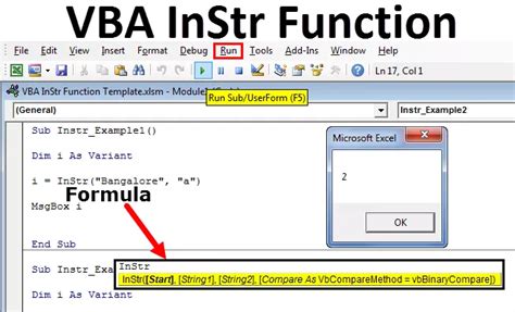 Vba Instr Los 5 Mejores Ejemplos Para Usar La Función Instr De Excel Vba Excel Vba Y Power