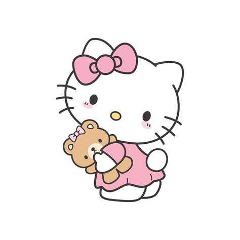 Cute Hello Kitty Cat 69027800 Vector Art At Vecteezy