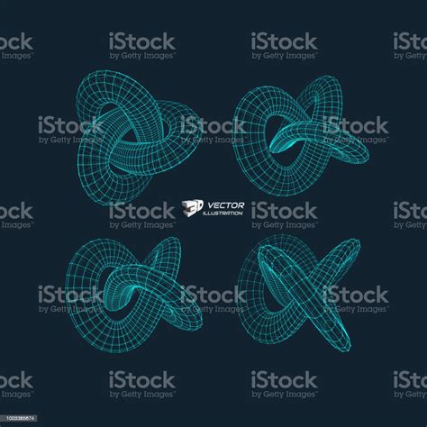 3d Connection Structure Futuristic Technology Style Abstract Design Lattice Geometric Element