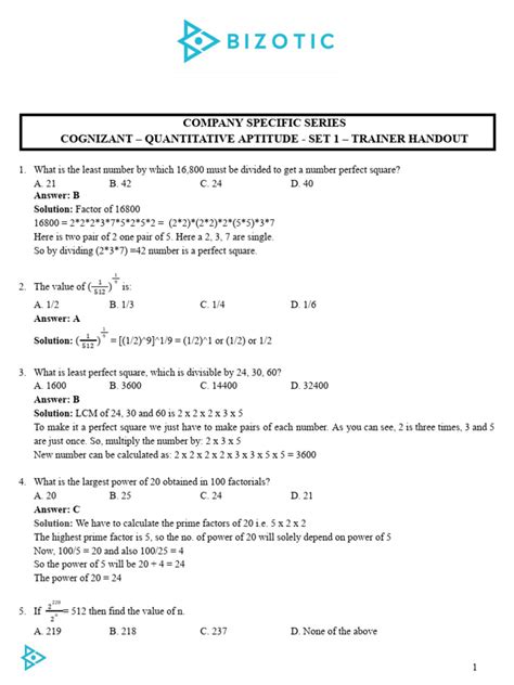 Cognizant Qa Trainer Handout Set 1 Hot Questionsdocx Pdf