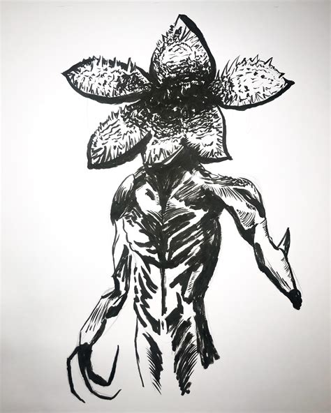 Did An Ink Drawing Of A Demogorgon Fanart Rstrangerthings