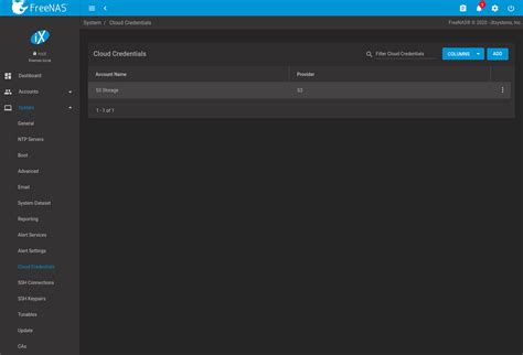7 System — Freenas®113 U5 User Guide Table Of Contents