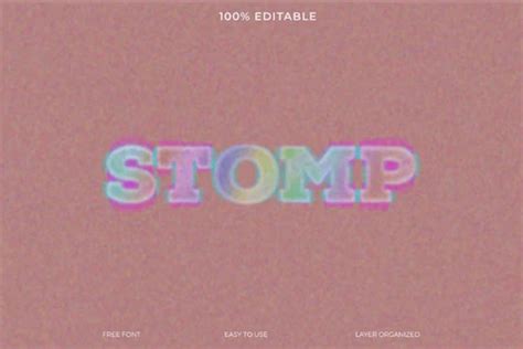 Stomp Font Style Text Effect Photoshop PREMIUM PSD File