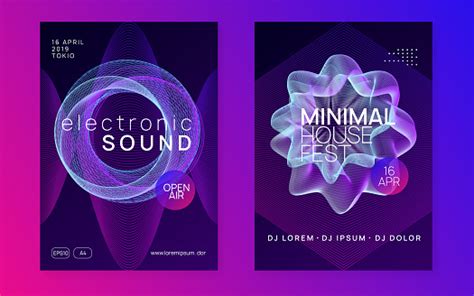 네온 클럽 전단지 전기 댄스 음악입니다 트랜스 파티 Dj 전자 Dj에 대한 스톡 벡터 아트 및 기타 이미지 Dj 디자인 모양 Istock