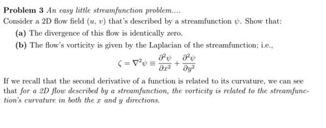 solved problem 3 an easy little streamfunction problem