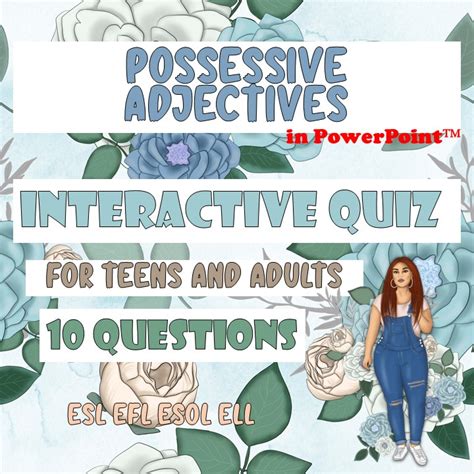 Esl Efl Possessive Adjectives Interactive Gamequiztest For Adults