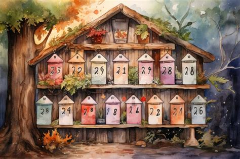 Advent Calendars Generative Ai Stock Illustration Illustration Of