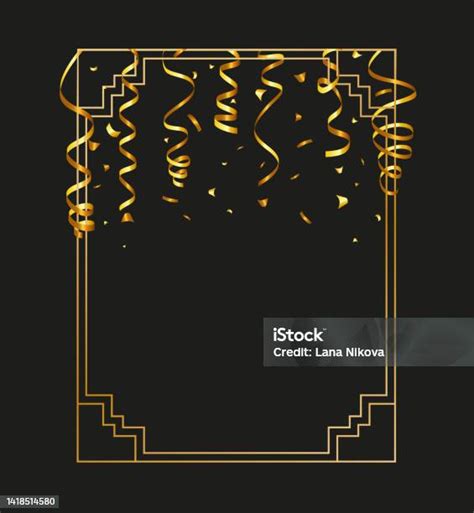 골든 작은 색종이와 스트리머 리본이 투명한 배경에 떨어집니다 벡터 기념일에 대한 스톡 벡터 아트 및 기타 이미지 기념일 노랑 놀라움 Istock