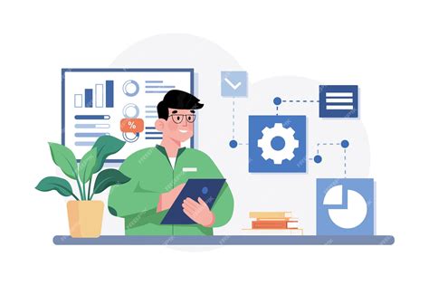 Premium Vector Administrator Illustration Concept