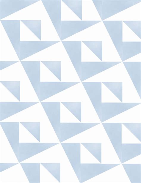 Split Rectangle Left Powder Swan Handmade Tiles Fabric Tiles Chintz Fabric