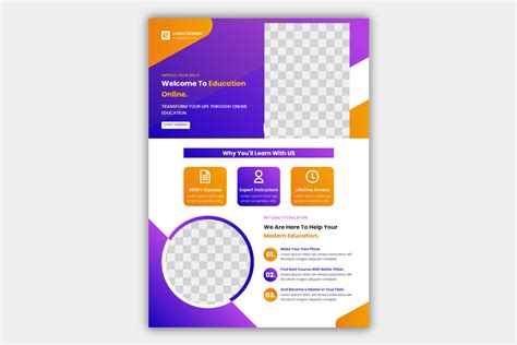 Educational Flyer Design Template Graphic By Grahphic · Creative Fabrica