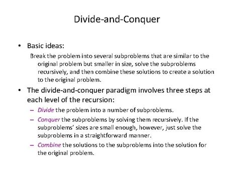 Basic Algorithm Design Techniques Greedy Algorithms DivideandConquer
