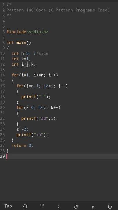 C Language Pattern Program 1 To 5clanguage Youtube