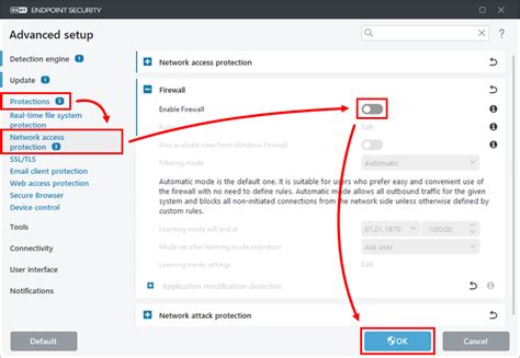 [kb6974] Disable The Firewall In Eset Endpoint Security