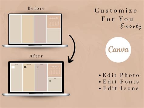 Desktop Wallpaper Computer Wallpaper Macbook Wallpaper Desktop Organizer Vision Board Boho