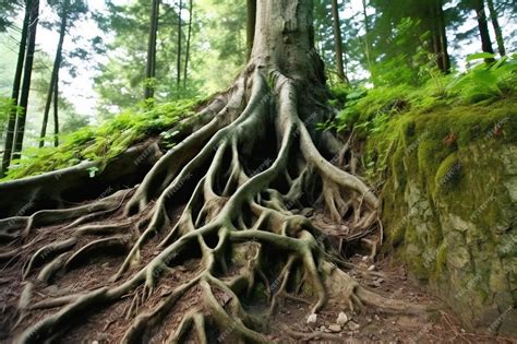 Premium Photo Complex Structure Of Roots Of A Coniferous Tree