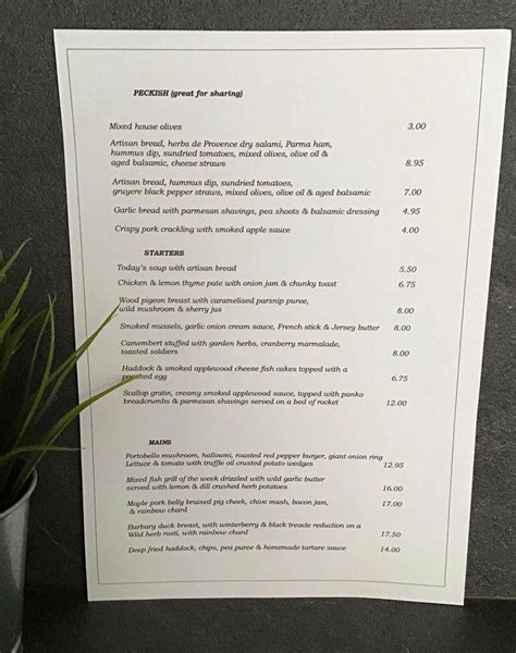 Menu At The Windmill Pub And Bar Bluntisham St Ives Rd