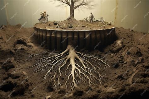 Premium Ai Image Workers Planting Tree Saplings In Sand Generative Ai