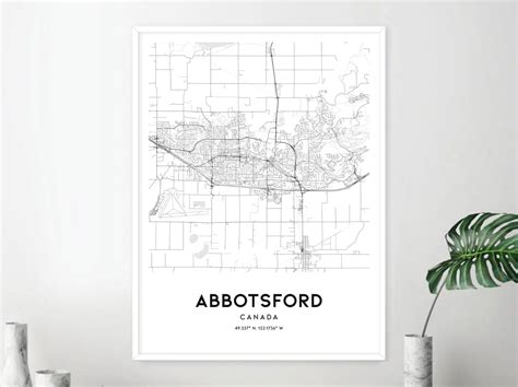 Abbotsford Map Print Abbotsford Map Poster Wall Art Abbotsford City
