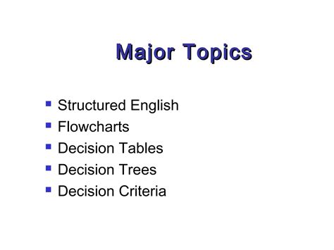 l7 decision tree and table ppt