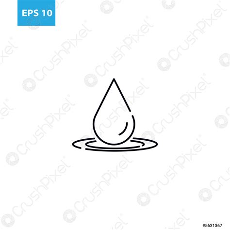 Water Drop Outline Icon Vector Illustration Stock Vector 5631367 Crushpixel