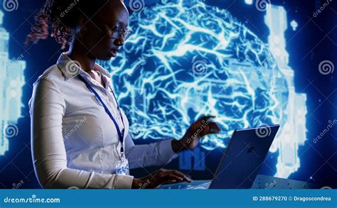Specialist Maintenancing Ai Systems Stock Footage Video Of Digital