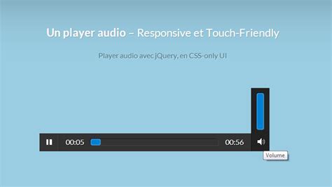 un player audio responsive et touch friendly